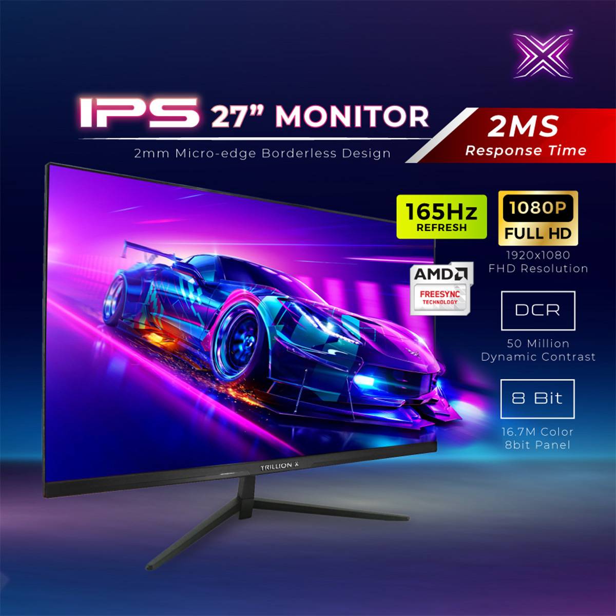 TRILLION-X DX270A1-12 27" 75HZ IPS FHD PANEL MONITOR | Berdaya