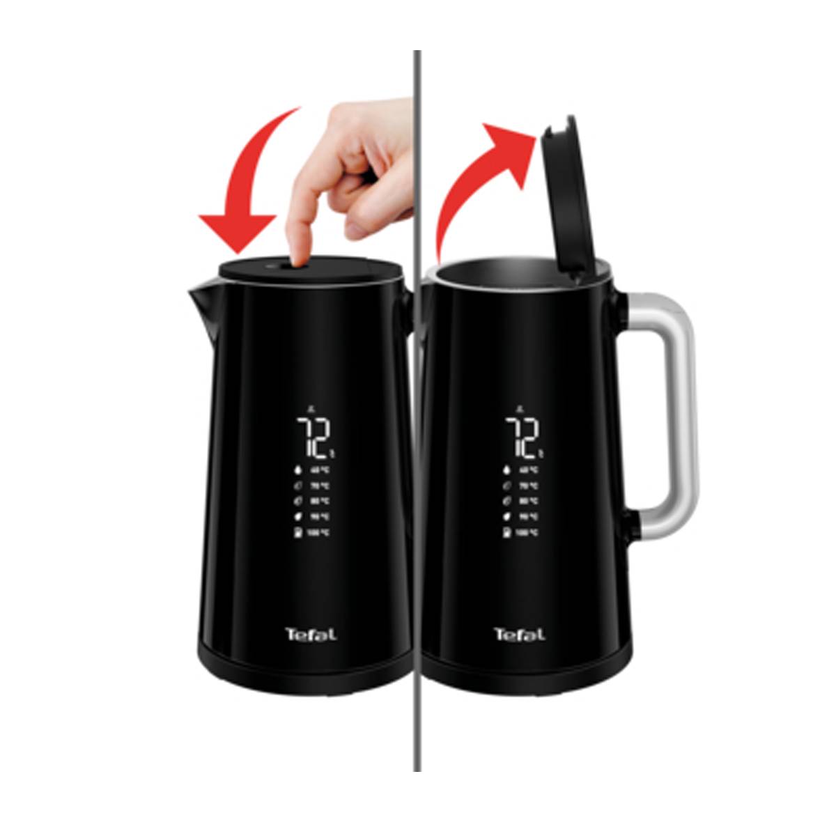 Tefal 1.7L KO8508 Smart’N Light Seamless Digital Screen Kettle | Berdaya