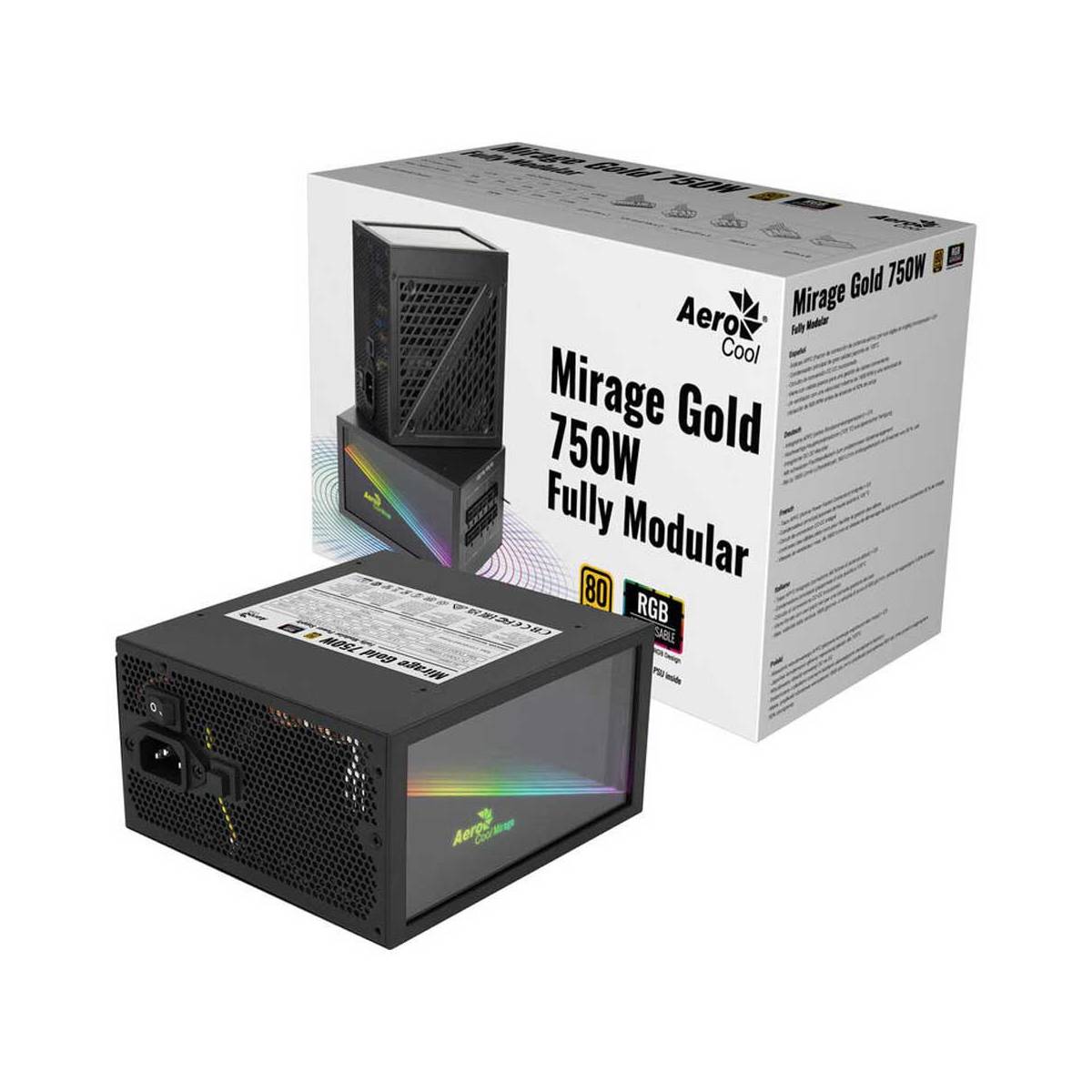 Aerocool Mirage 750W 80 Plus Gold Modular Power Supply | Berdaya