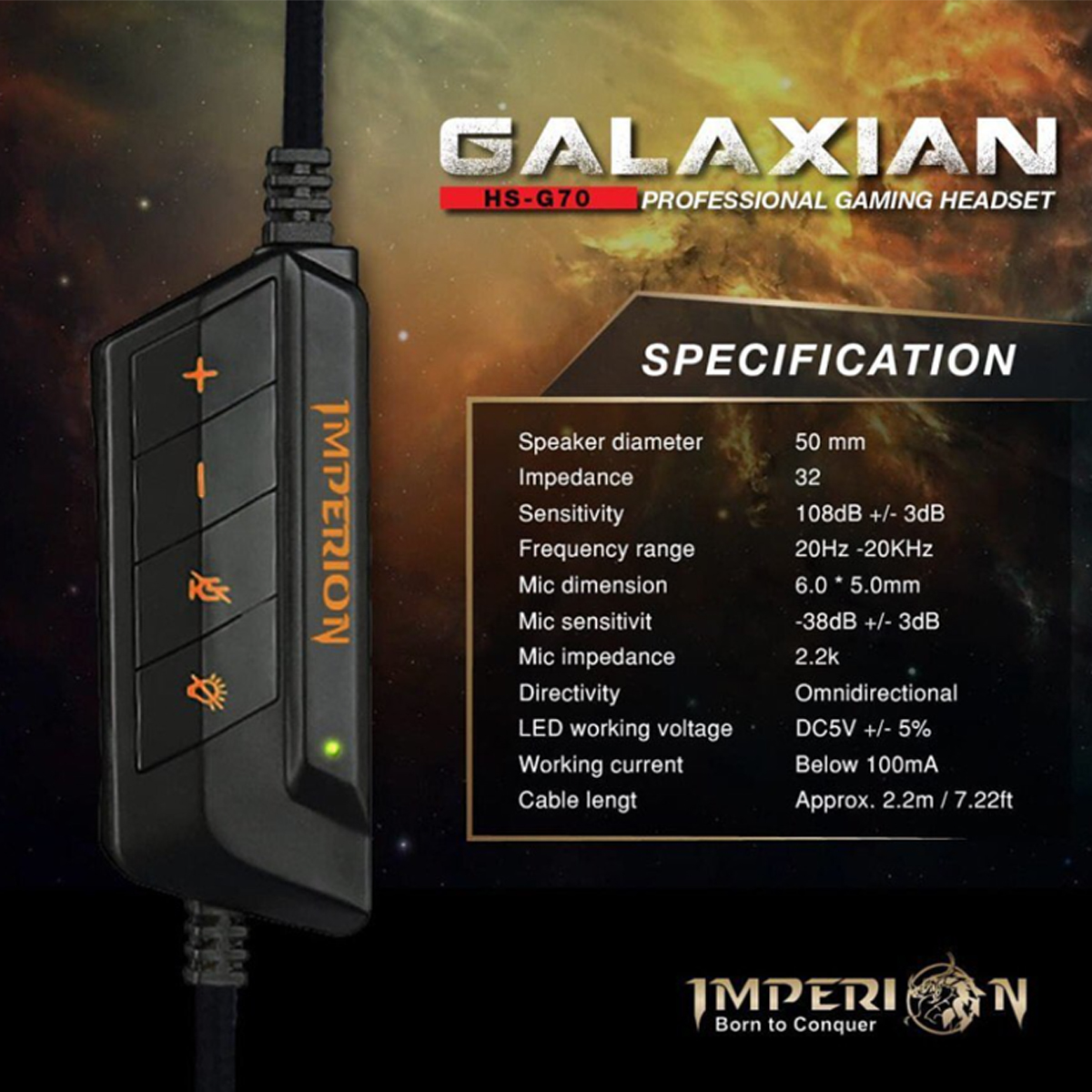 IMPERION CHROMA HS-G70R PROFESSIONAL GAMING HEADSET | Berdaya