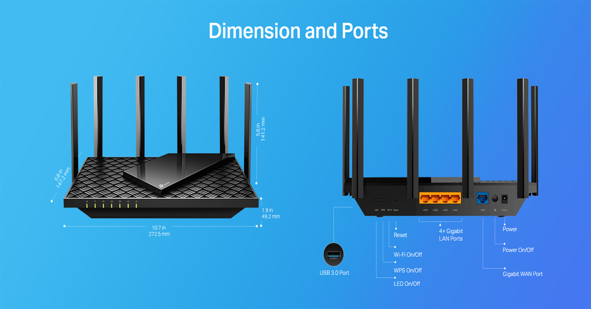 TP Link ARCHER AX73 AX5400 Dual-Band Gigabit Wi-Fi 6 Router | Berdaya